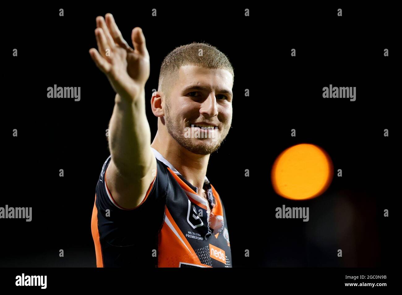 Adam Doueihi of the Tigers thanks the fans Credit: Pete Dovgan/Speed ...