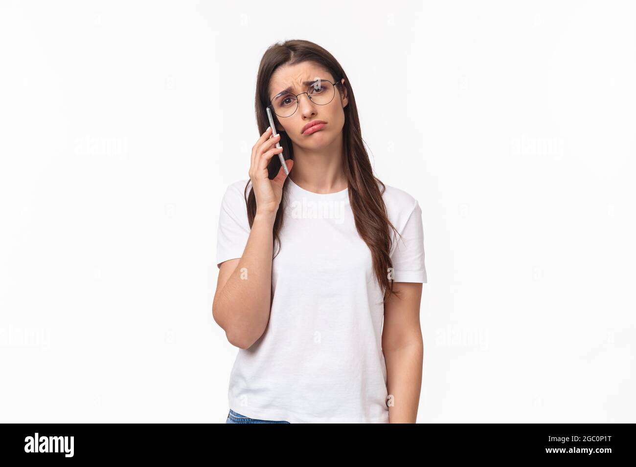 Waiting for answer on phone hi-res stock photography and images - Alamy