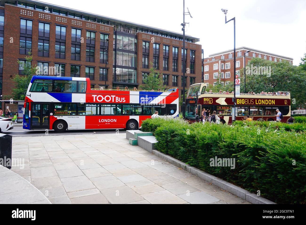 London double decker tour buses,City of London, United Kingdom Stock ...