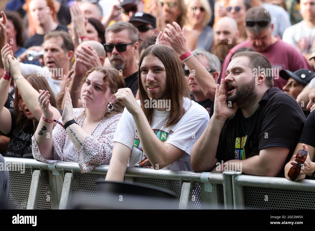 Fans at the 2021 Spring Loaded Festival . Credit: Pete Dovgan/Speed ...