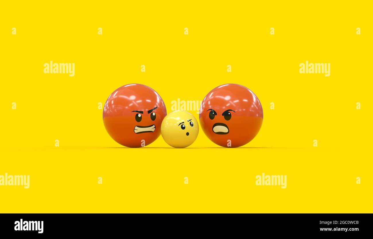 Parents Arguing Over Child - Illustration - 3D Rendering Stock Photo ...