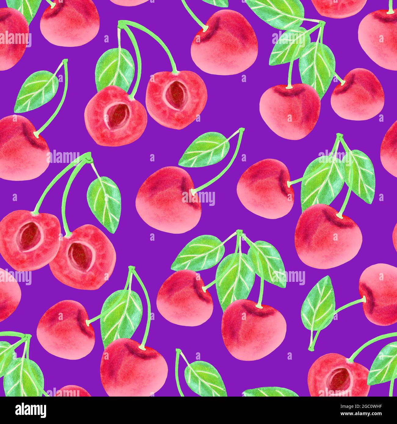 Red berry pattern hi-res stock photography and images - Alamy