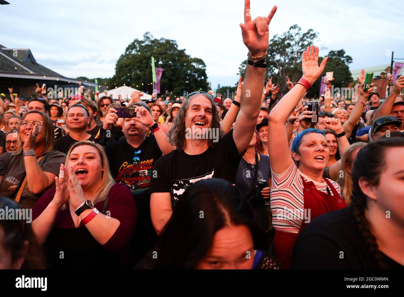 Fans at the 2021 Spring Loaded Festival . Credit: Pete Dovgan/Speed ...