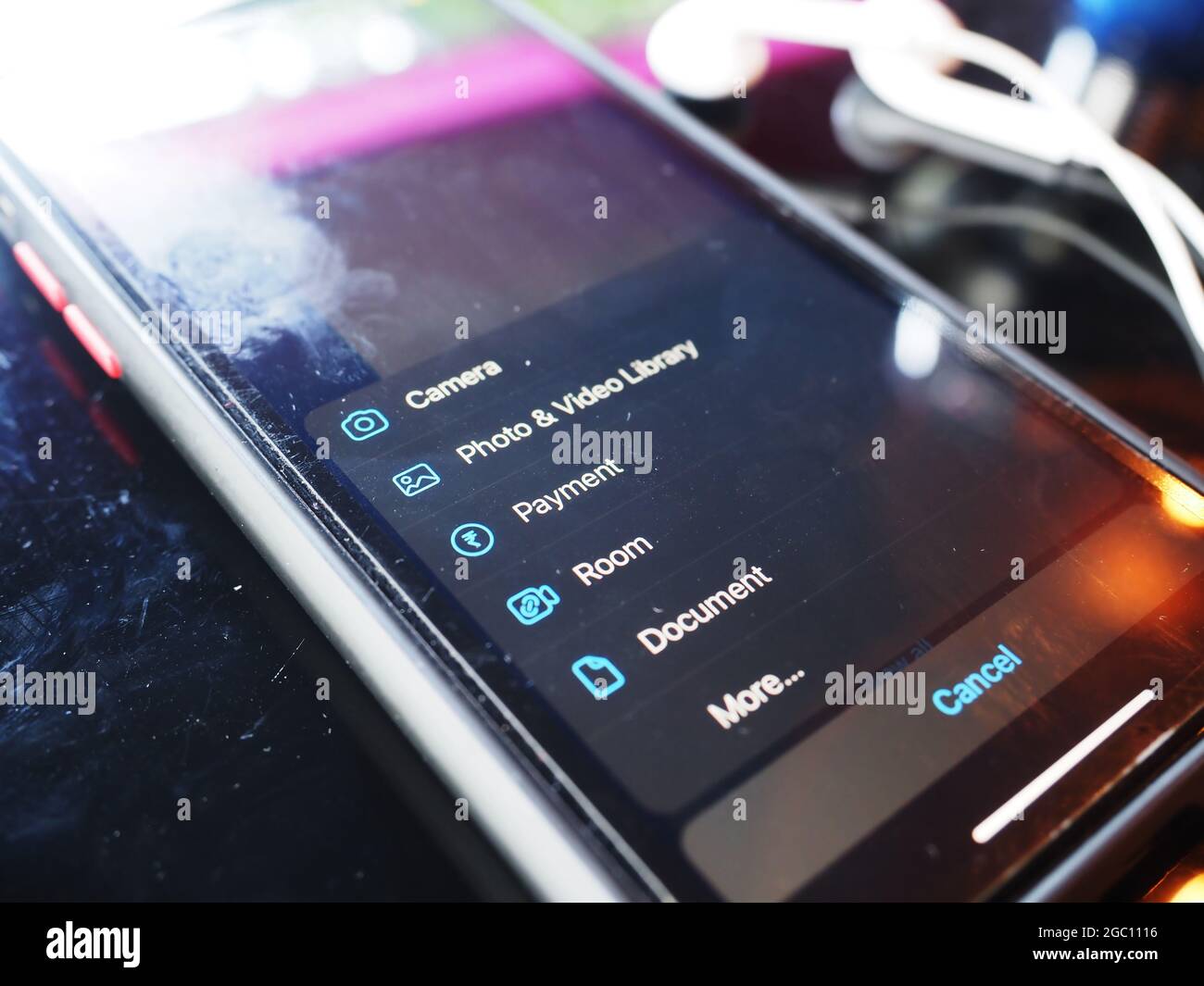 KOLKATA, INDIA - Aug 05, 2021: Close Up of iPhone 11 Display with Photo ...