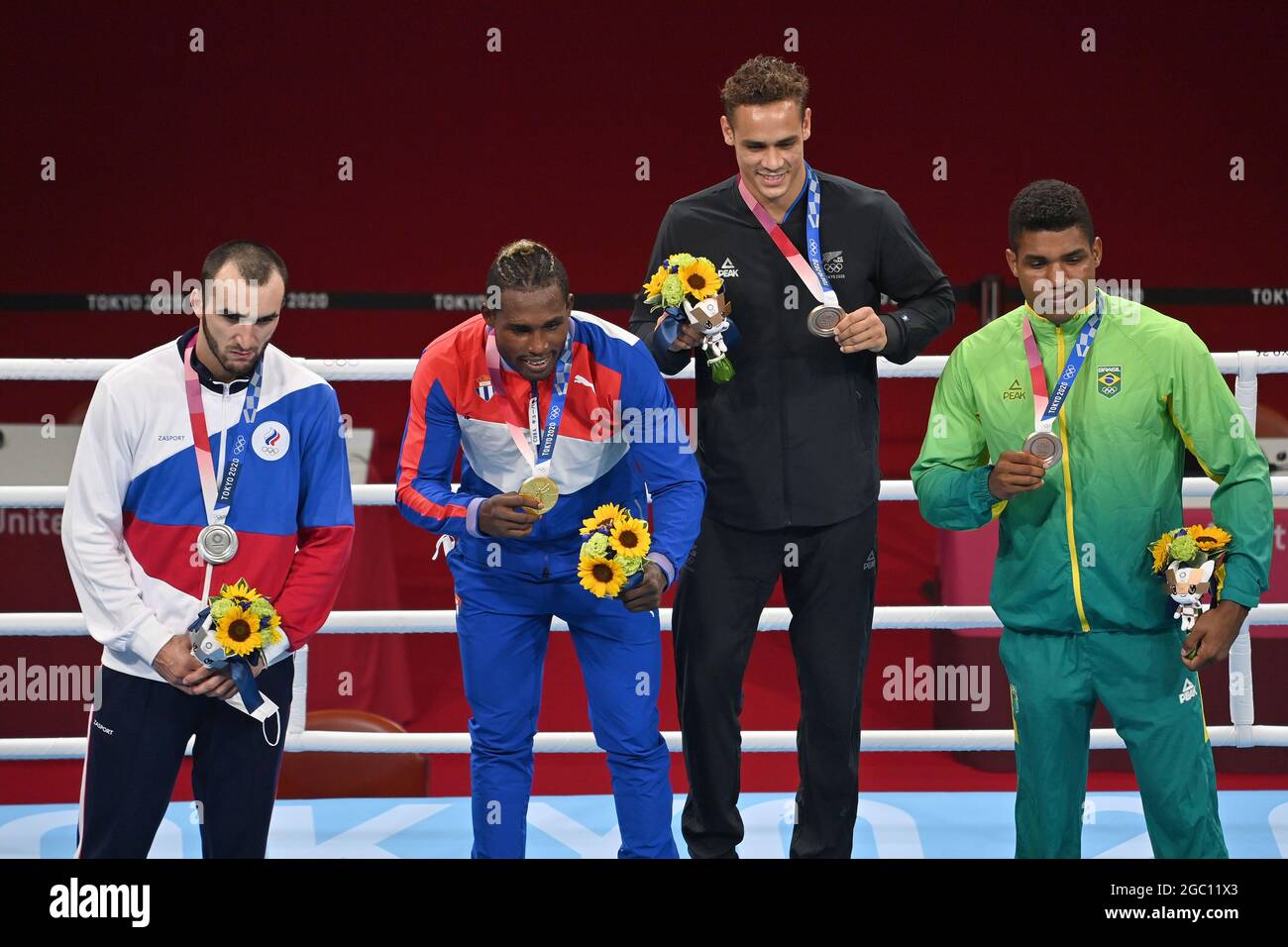 Award ceremony, victory ceremony, from left: Muslim GADZHIMAGOMED (ROC ...