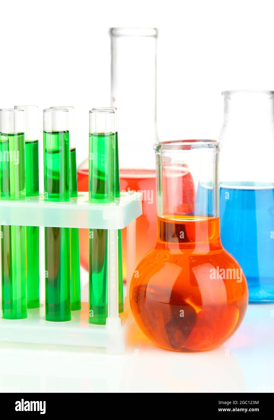 Test-tubes isolated on white Stock Photo - Alamy