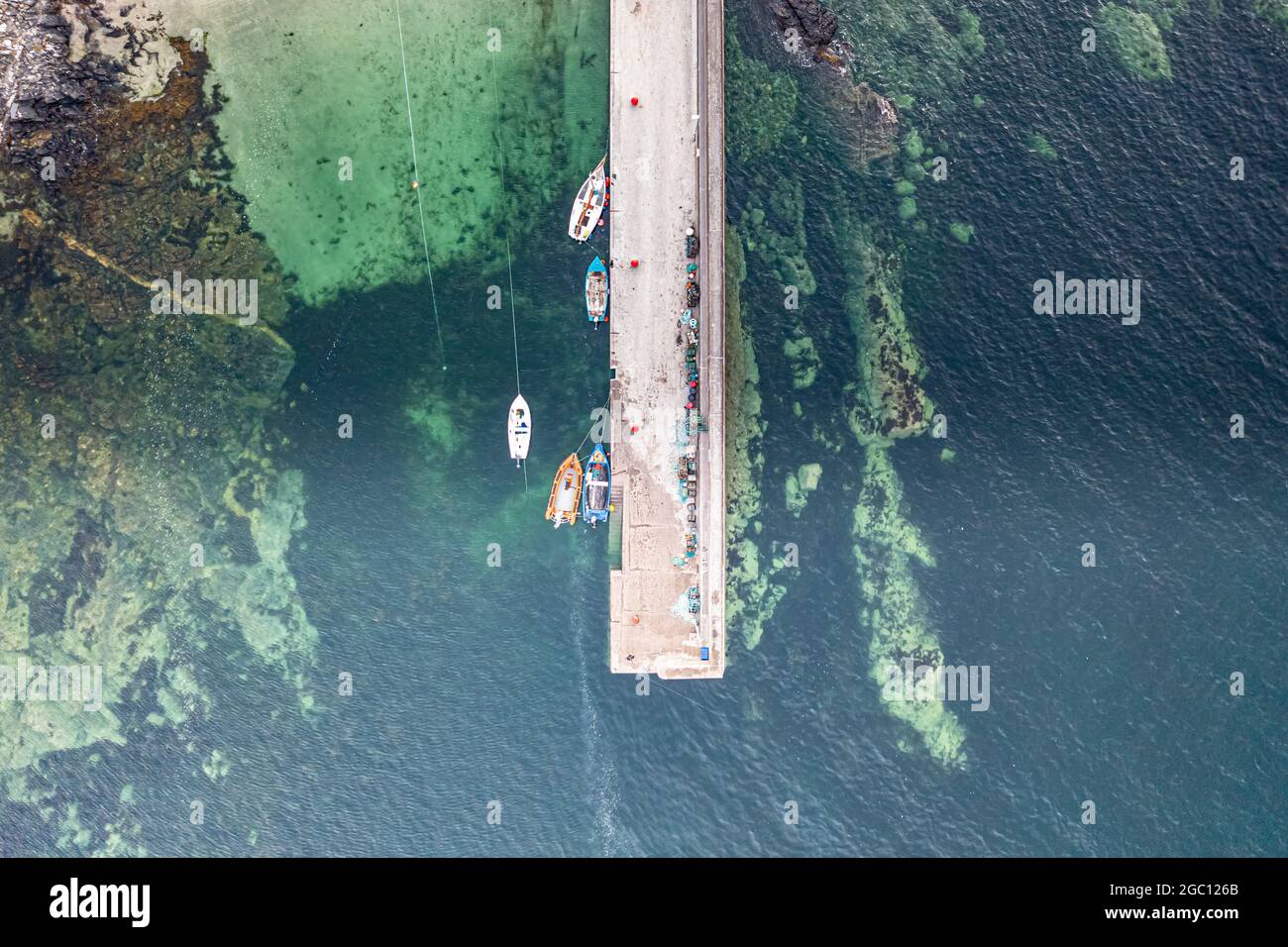 Aerial view of Portnoo harbour in County Donegal, Ireland Stock Photo ...
