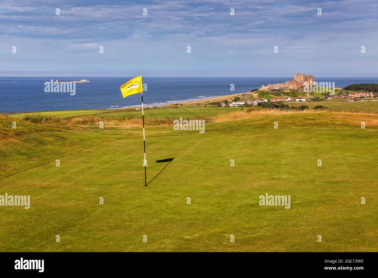 Bamburgh Castle Golf Course Stock Photo - Alamy