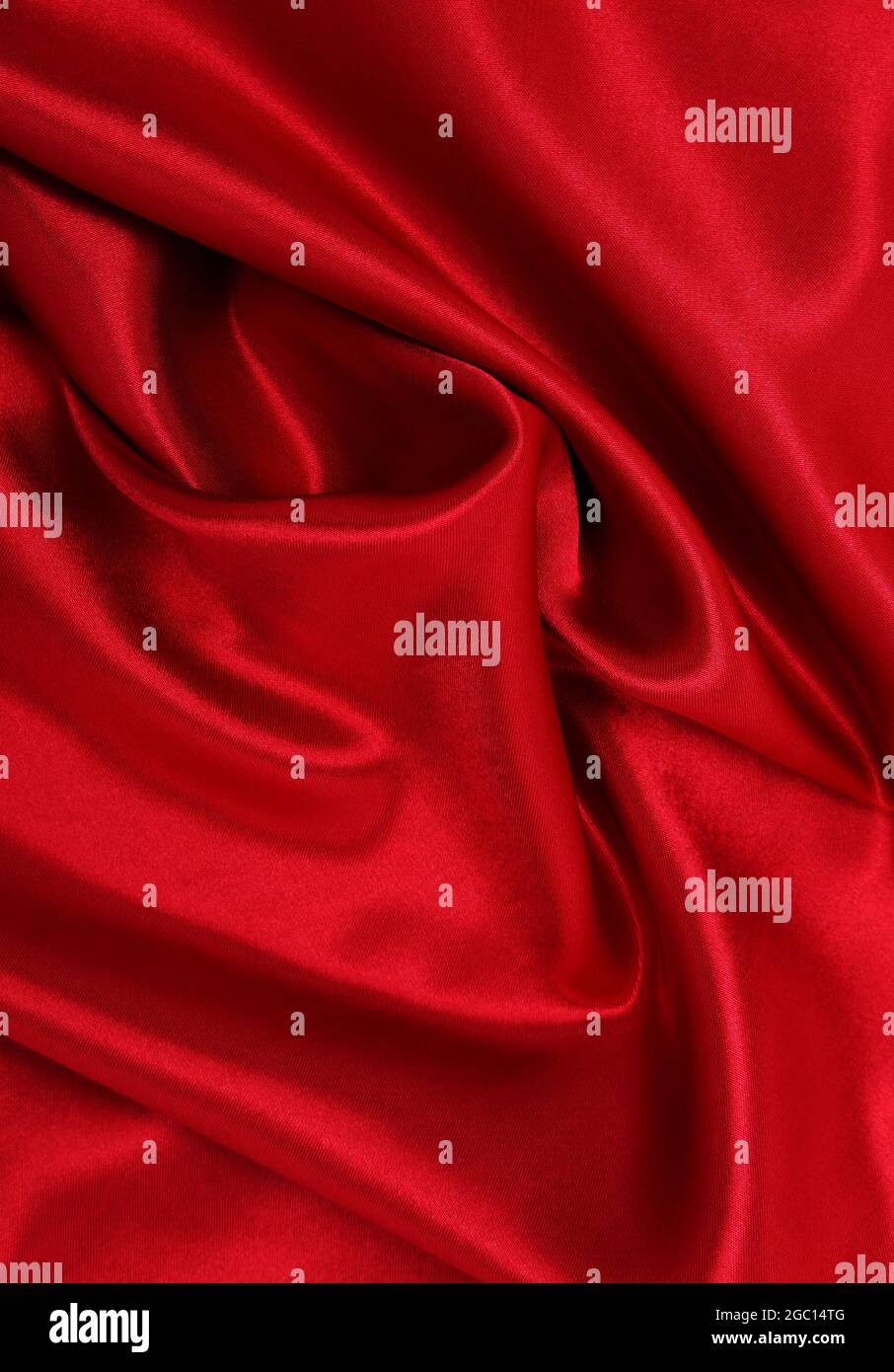 Smooth Elegant Red Silk Or Satin Luxury Cloth Texture Can Use As