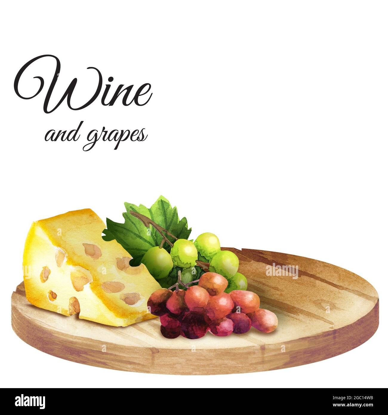 Background for your products with a table, grapes and landscape Stock ...