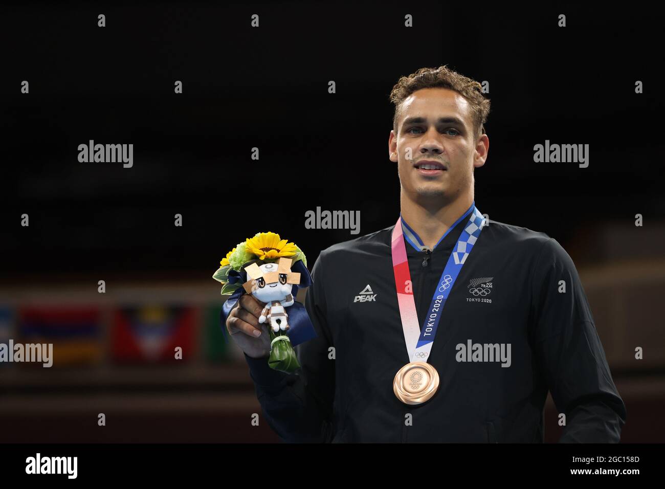 Tokyo, Japan. 6th Aug, 2021. Bronze medalist David Nyika of New Zealand ...
