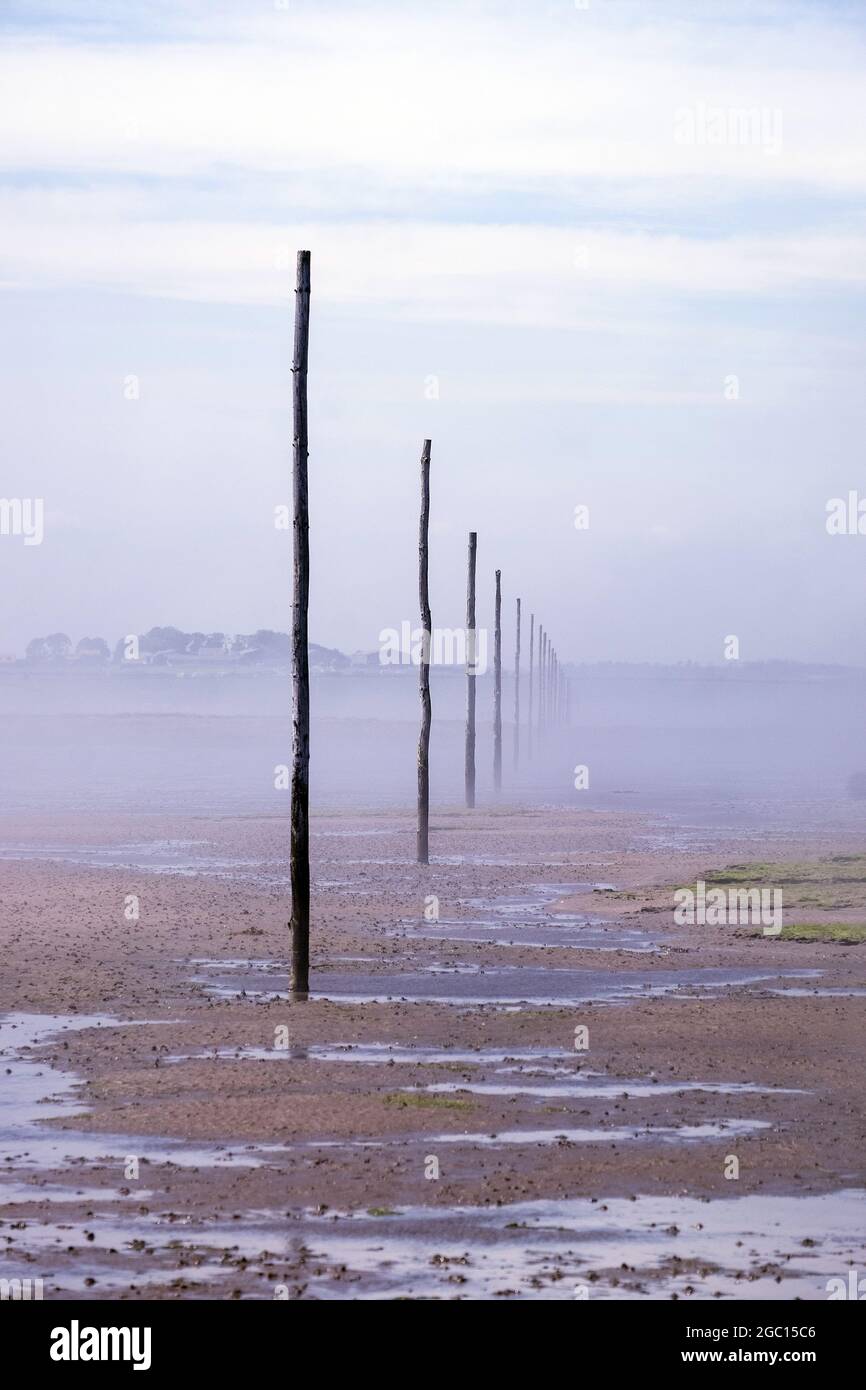 Sea Fret on Holy Island Stock Photo - Alamy