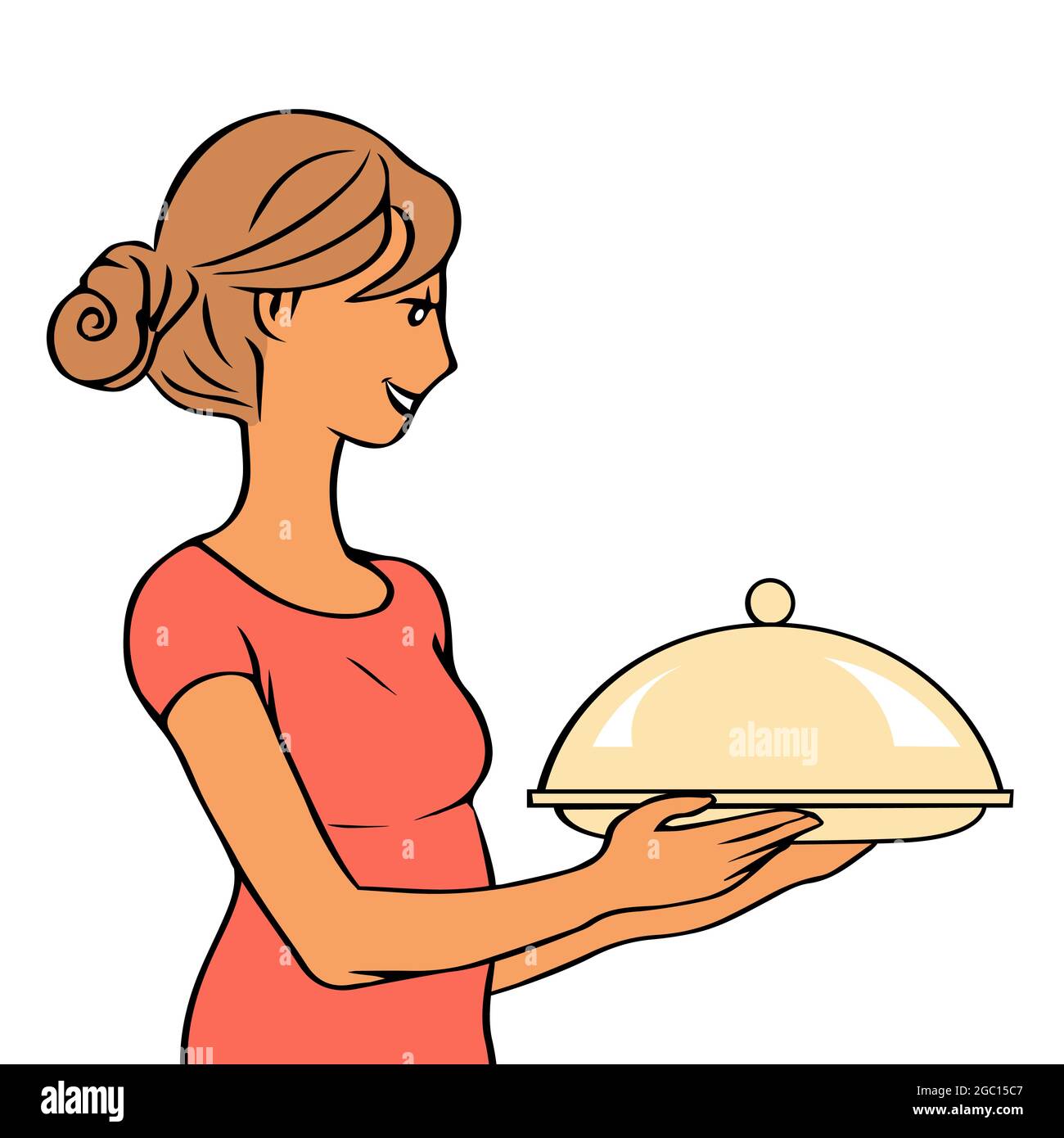 Mother Serving Food Clipart