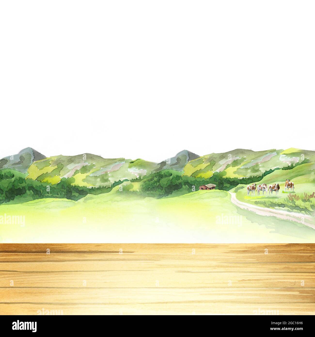 Alpine meadow watercolor hi-res stock photography and images - Alamy