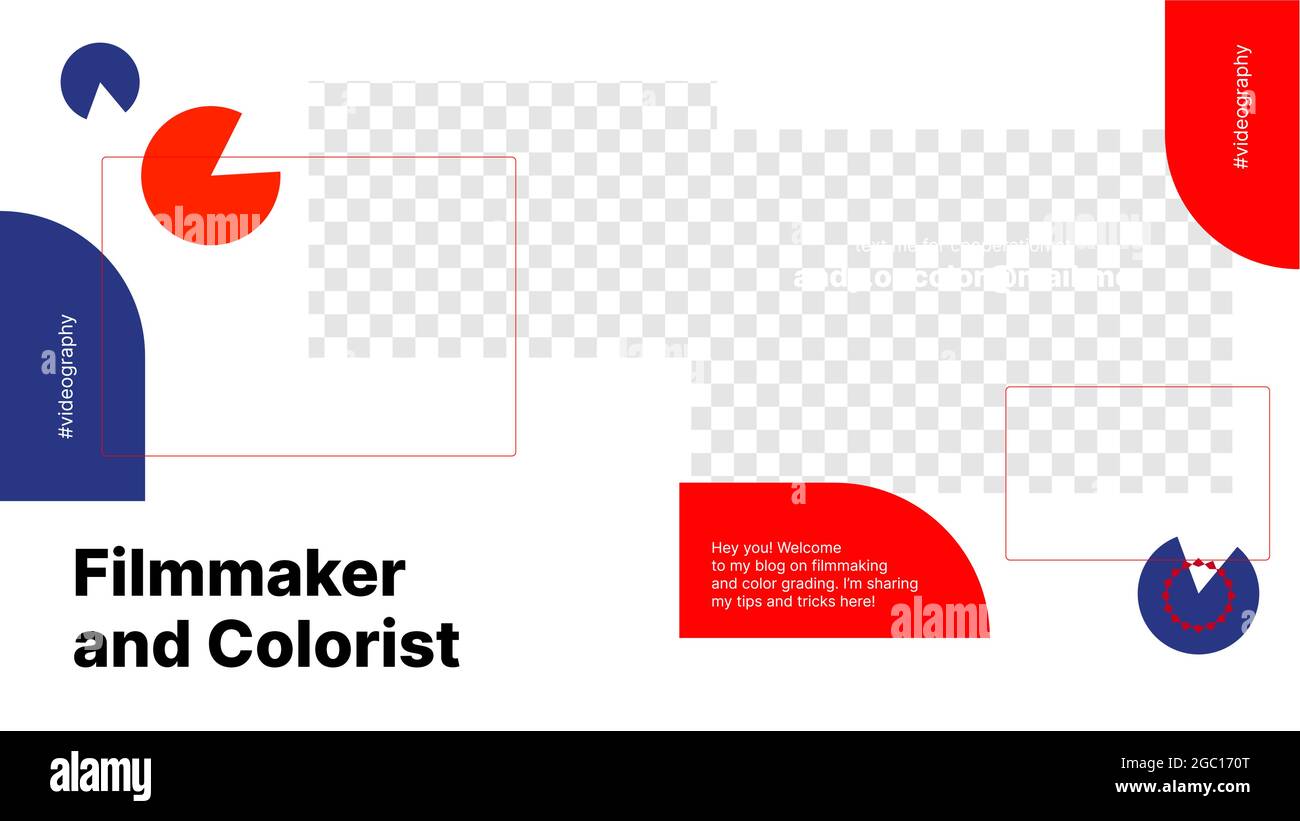 Editable Horizontal Banner For Filmmaker and Colorist Channel on Video ...
