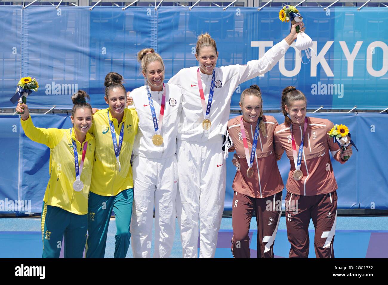 Tokyo, Japan. 06th Aug, 2021. Medal winners (L-R) Mariafe Artacho del ...
