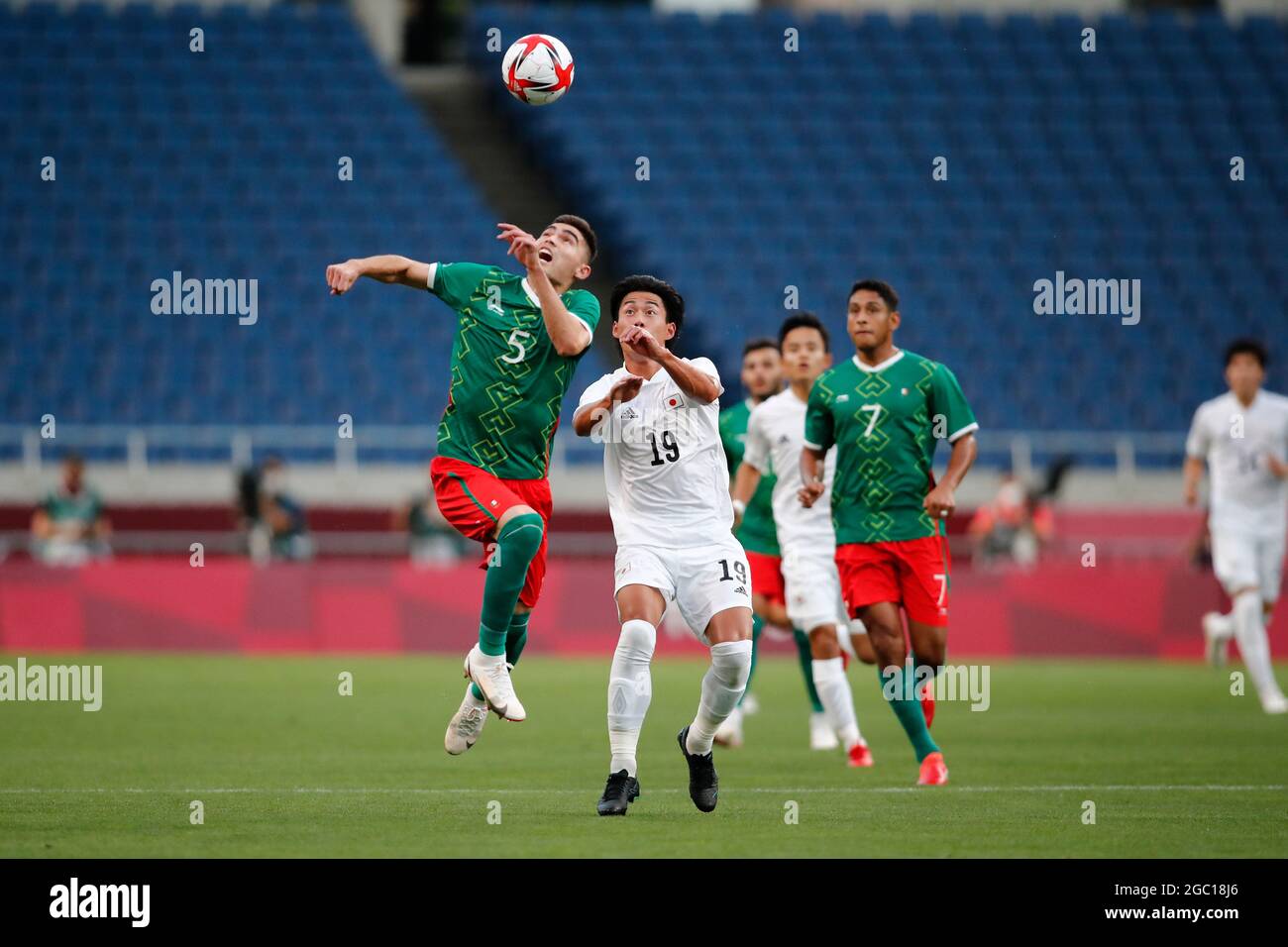 Saitama, Japan. 6th Aug, 2021. JOHAN VASQUEZ (5) of Mexico in action ...