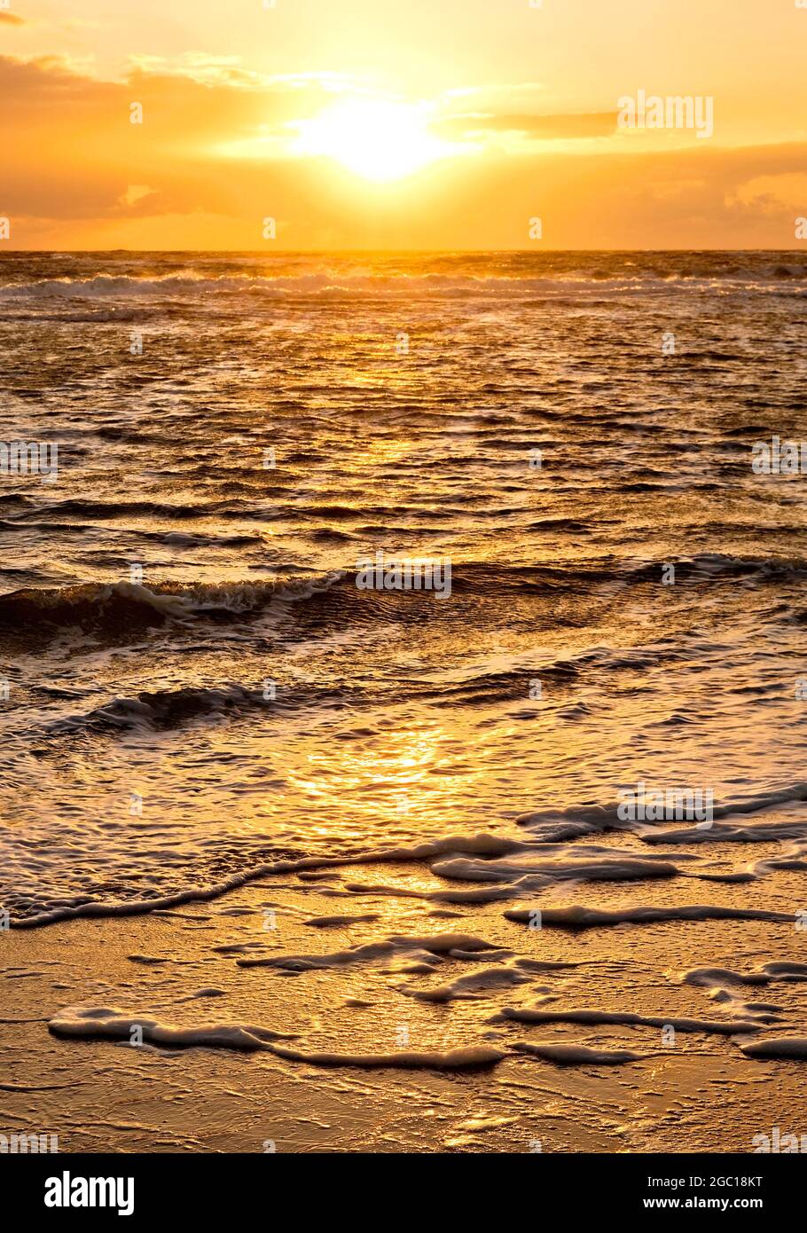 North Sea at sunset, Germany, Schleswig-Holstein, Sylt Stock Photo - Alamy