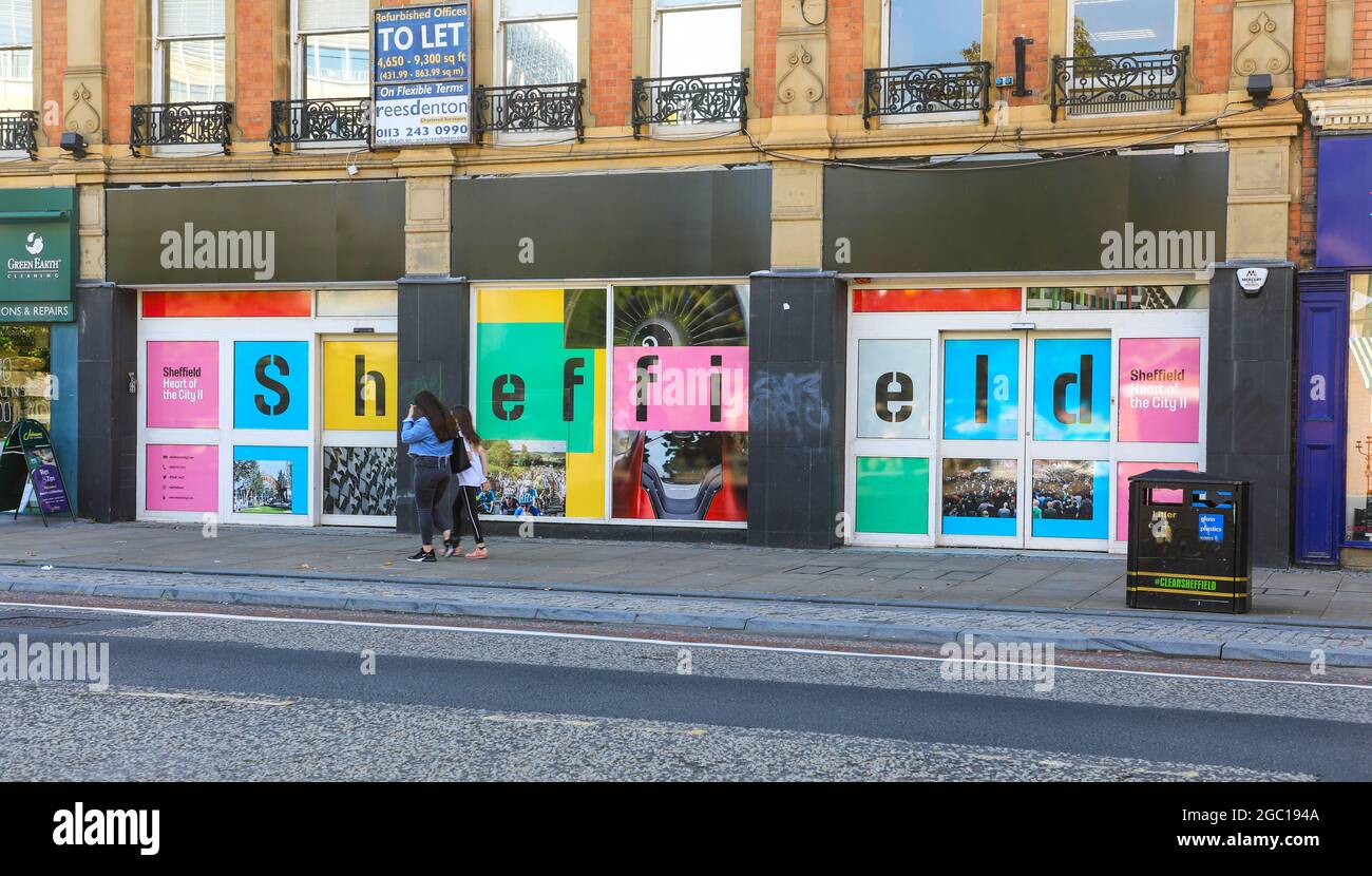 A sign with letters spelling the word Sheffield, Sheffield, South ...
