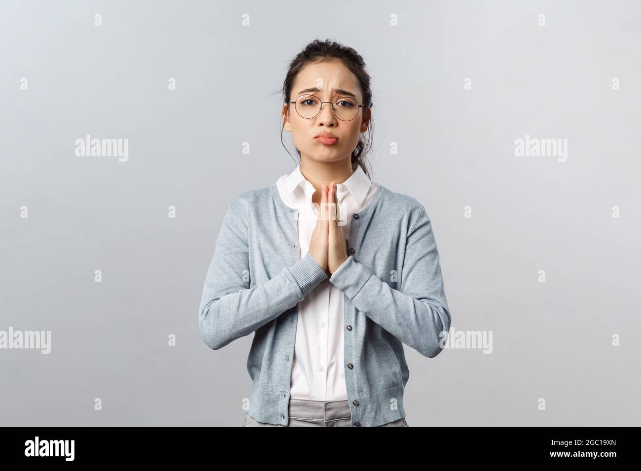 Emotions, people and lifestyle concept. Pretty please help me out ...