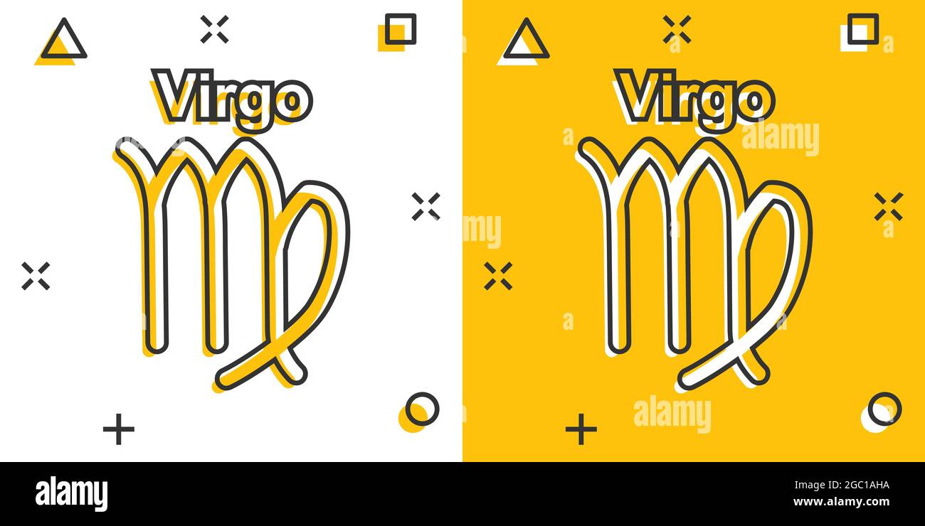 Vector cartoon virgo zodiac icon in comic style. Astrology sign ...