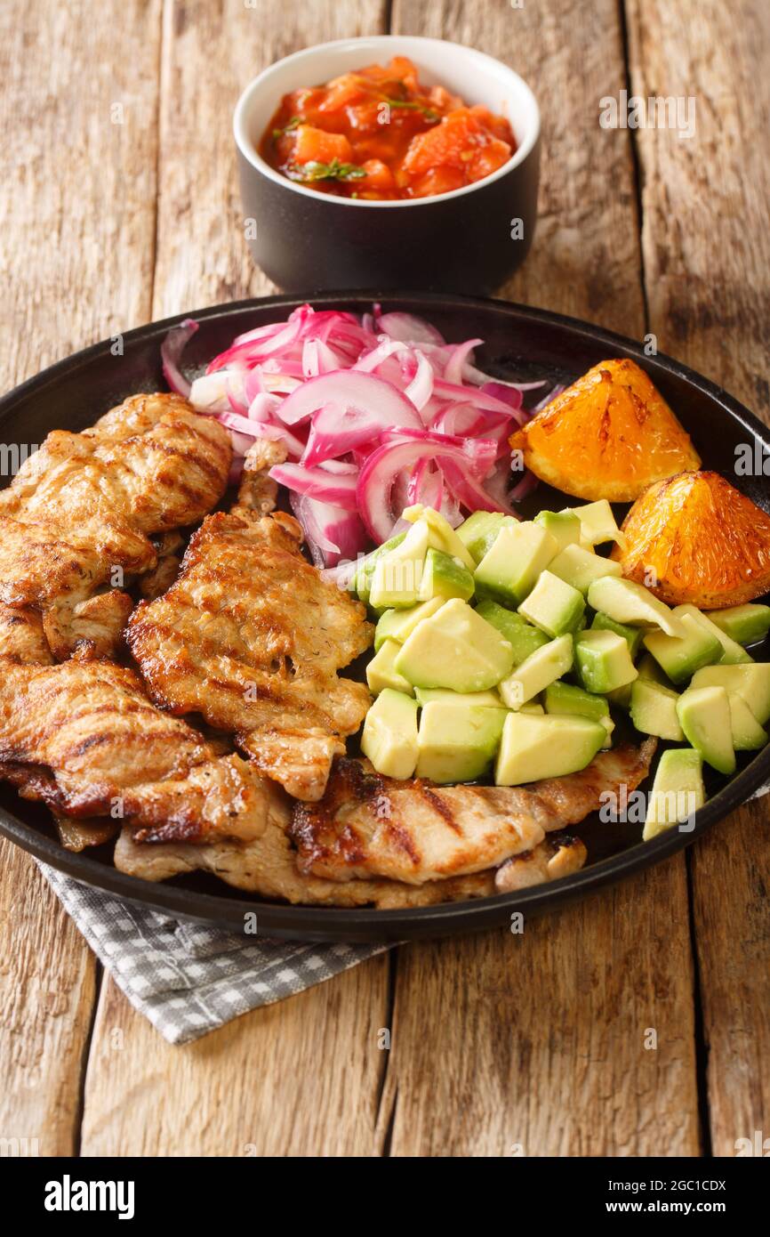 Poc chuc is a Mexican dish of meat pork, that is prepared in citrus ...