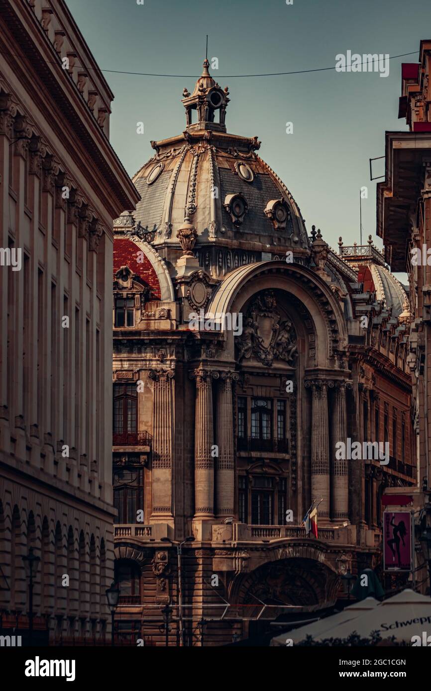 Beautiful historical and unique buildings of Bucharest in Romania Stock ...