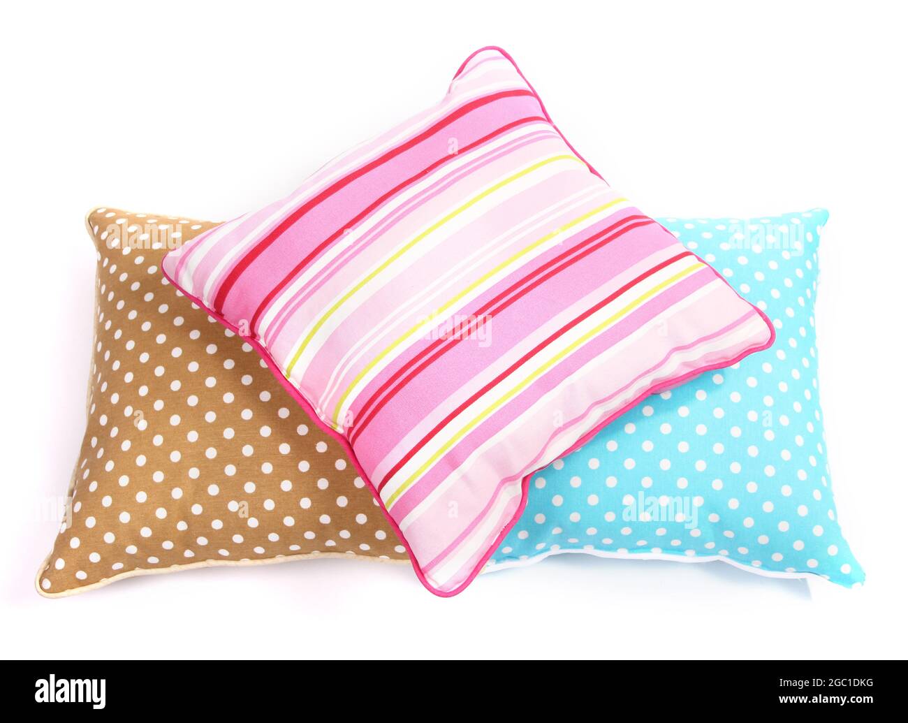 Three pillows isolated on white Stock Photo - Alamy