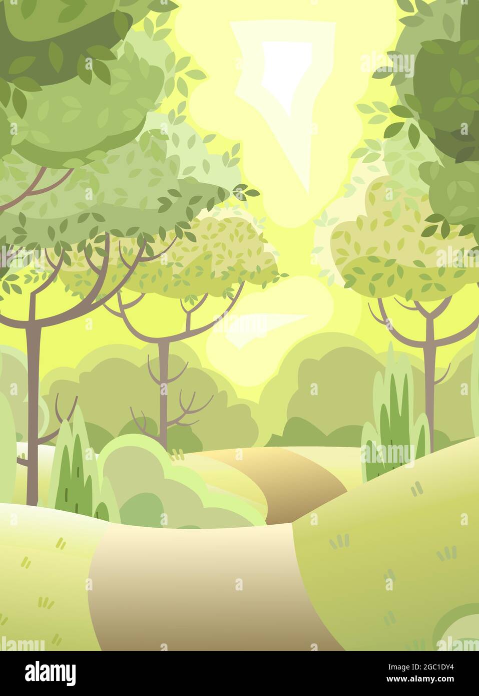 Path through the jungle Stock Vector Images - Alamy