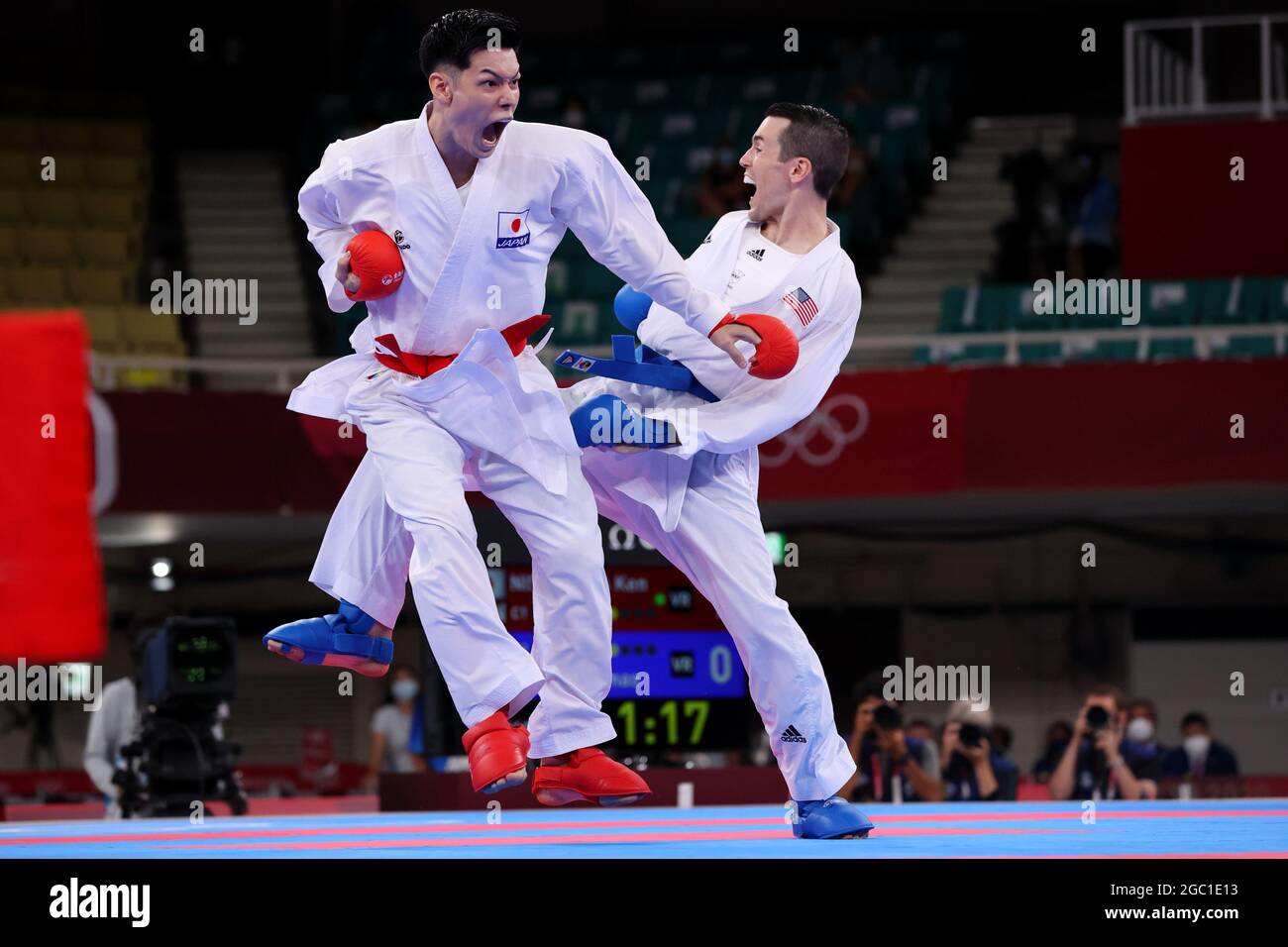 Tokyo, Japan. 6th Aug, 2021. (L-R) Ken Nishimura (JPN), Scott Thomas ...