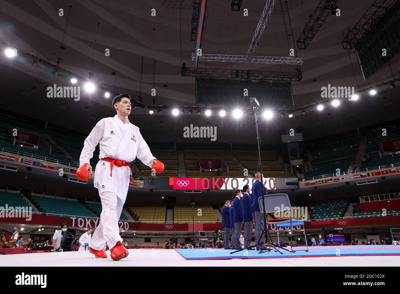 Tokyo, Japan. 6th Aug, 2021. Ken Nishimura (JPN) Karate : Men's Kumite ...