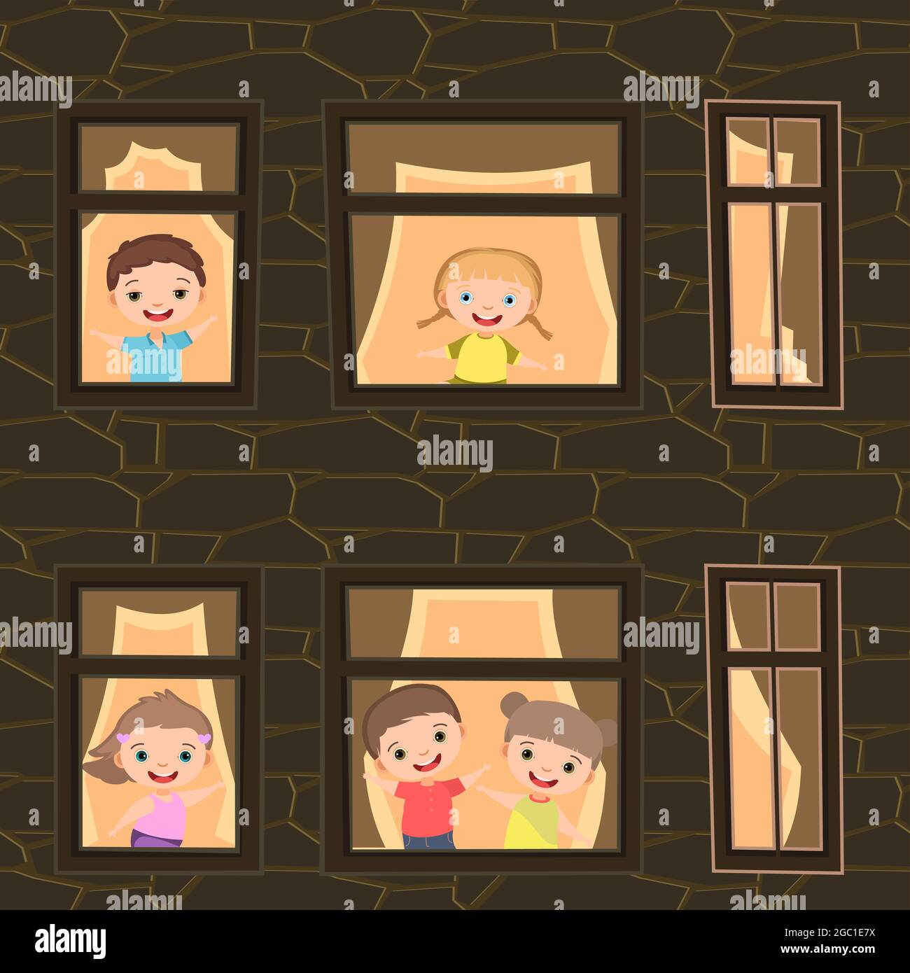 Cartoon school building illustration hi-res stock photography and ...