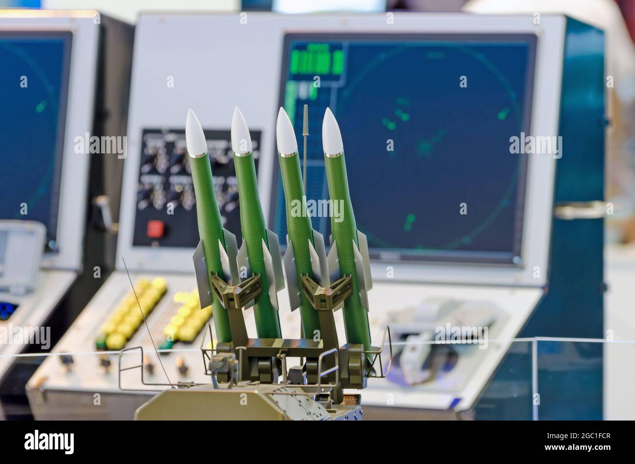 Rockets weapons, against the backdrop of the rocket launch control ...