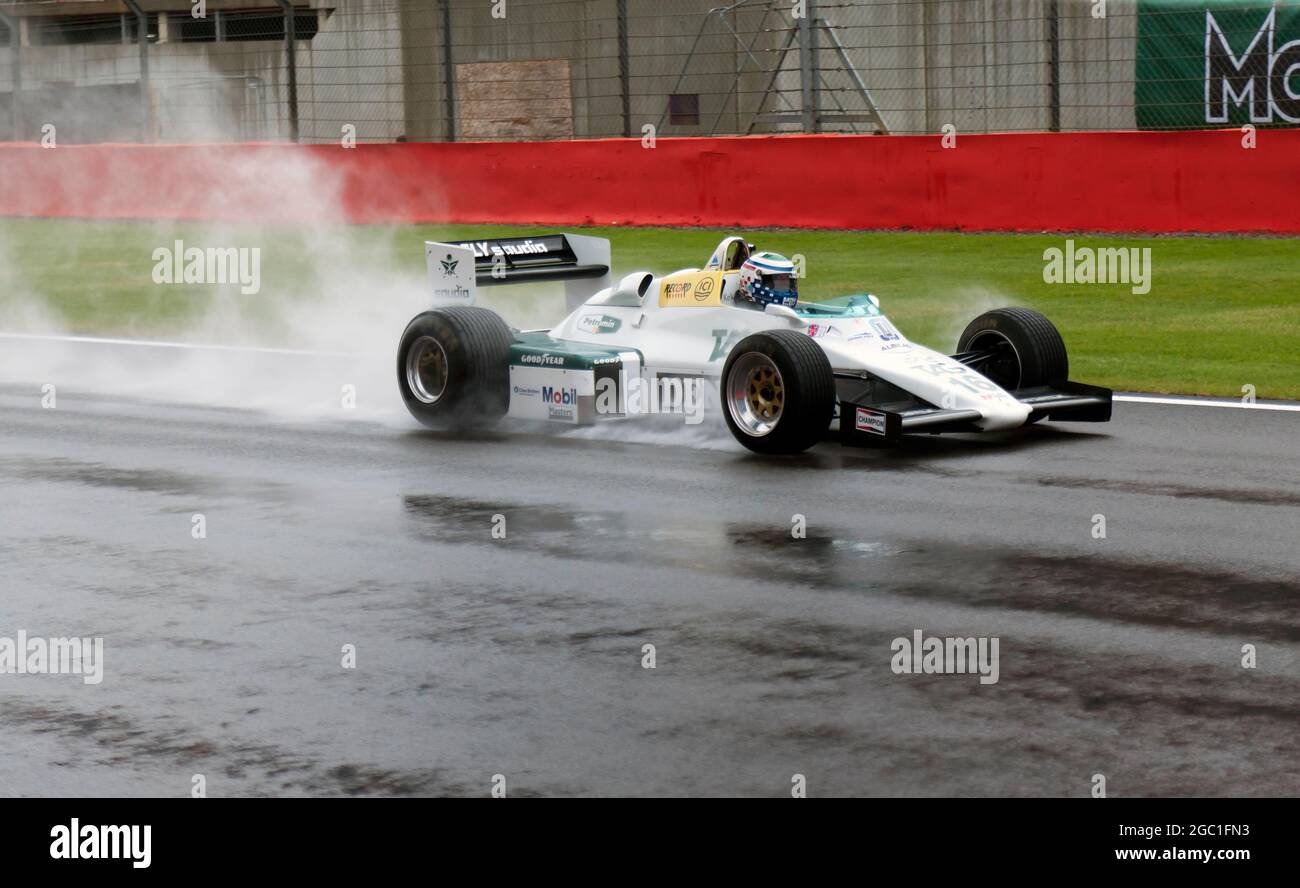 Mark Hazel driving his Williams FW08C, during the Qualifying session ...