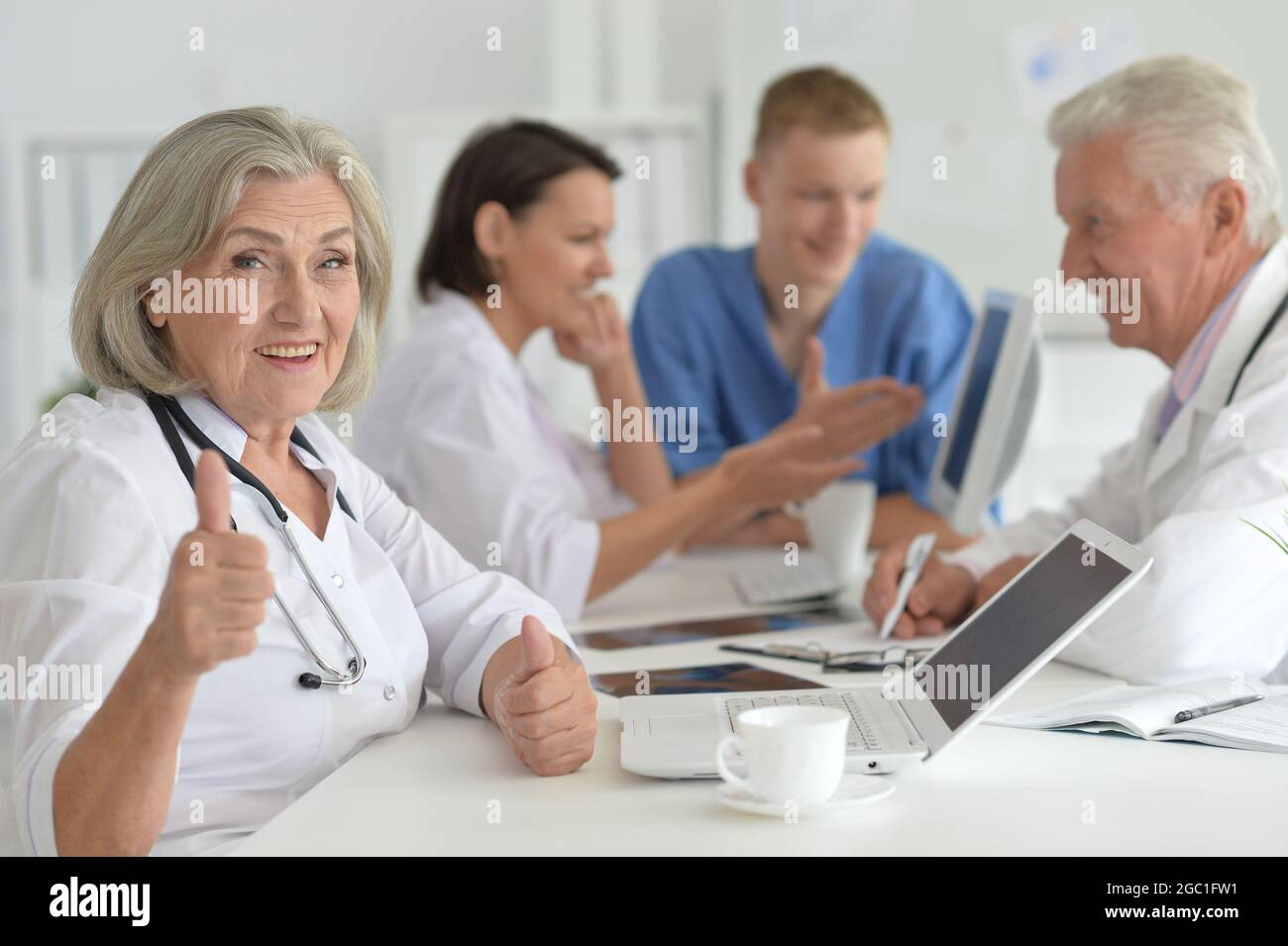 Portrait of professional doctors working at hospital Stock Photo - Alamy