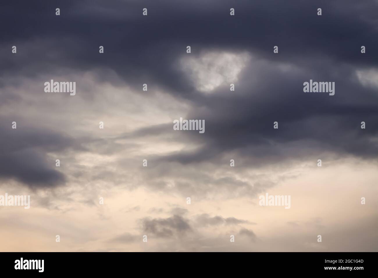 Dramatic sunset sky with clouds in windy summer day Stock Photo - Alamy