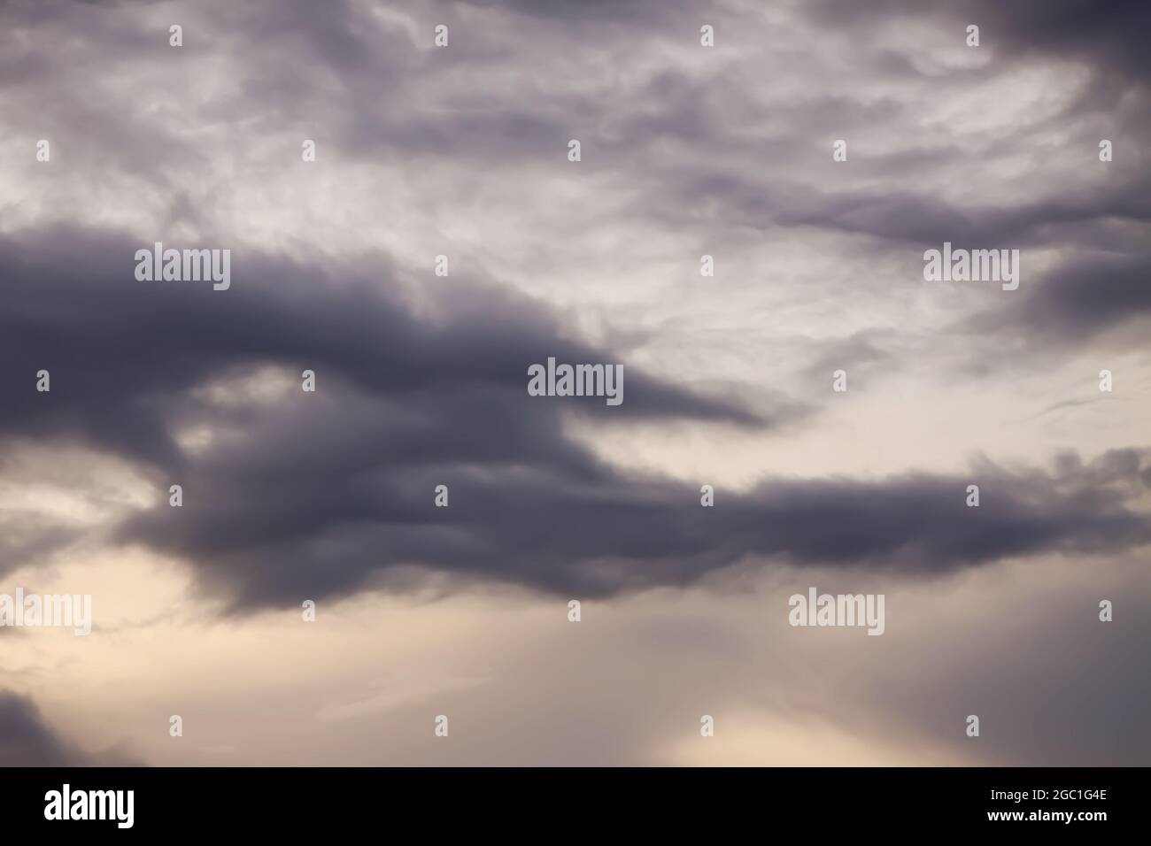 Dramatic sunset sky with clouds in windy summer day Stock Photo - Alamy