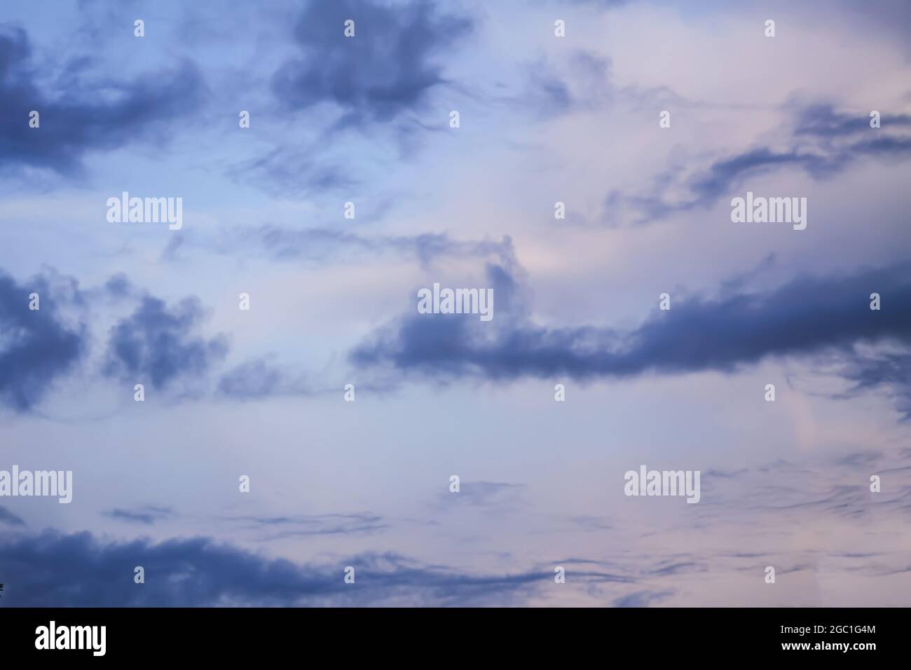 Dramatic sunset sky with clouds in windy summer day Stock Photo - Alamy