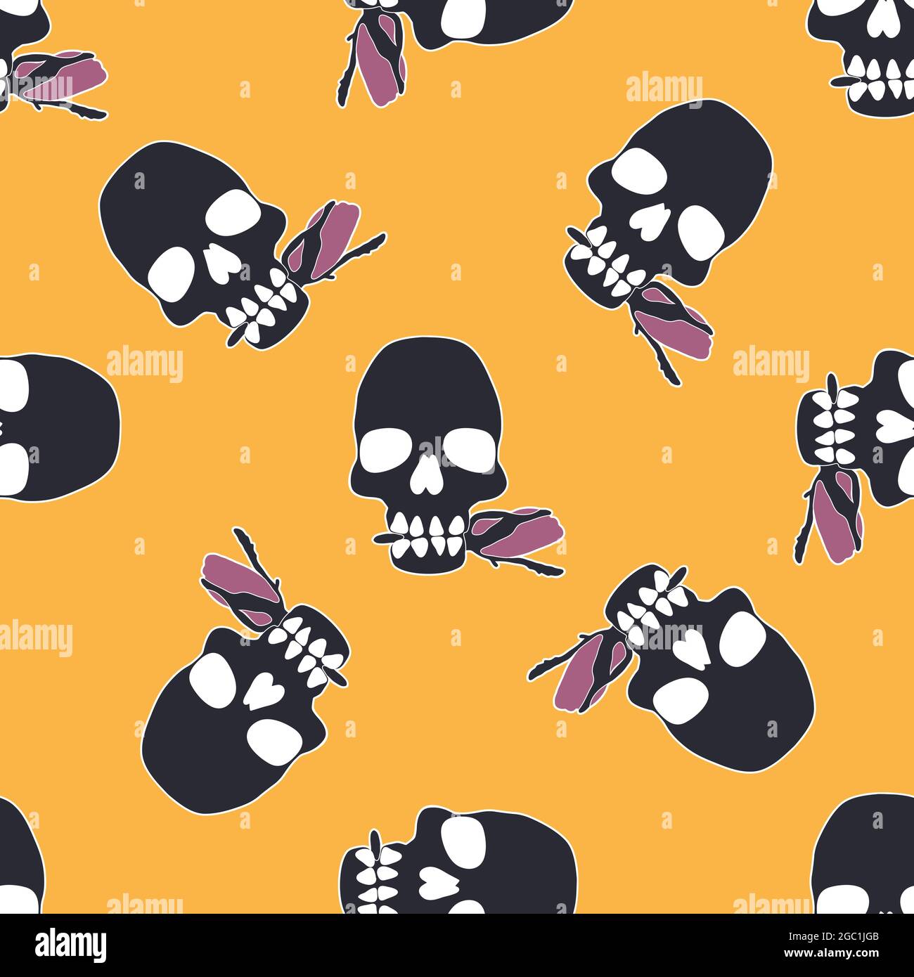 Human skull motif Cut Out Stock Images & Pictures - Alamy