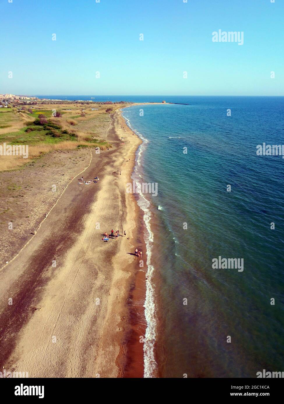 Italy, Lazio region, Rome province: Cerenova coast, aereal view Photo ...
