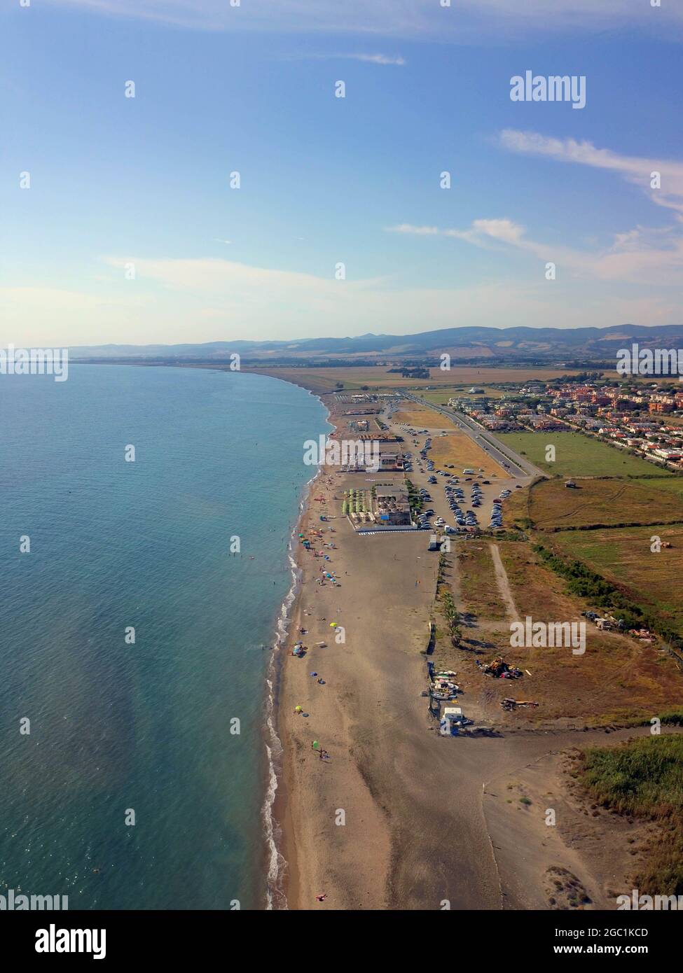 Italy, Lazio region, Rome province: Cerenova coast, aereal view Photo ...