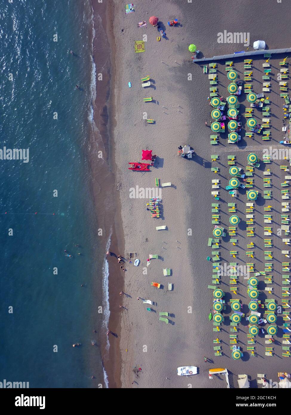 Italy, Lazio region, Rome province: Cerenova coast, aereal view Photo ...