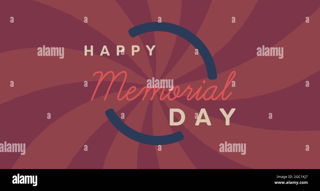 Image of memorial day text on red background Stock Photo - Alamy