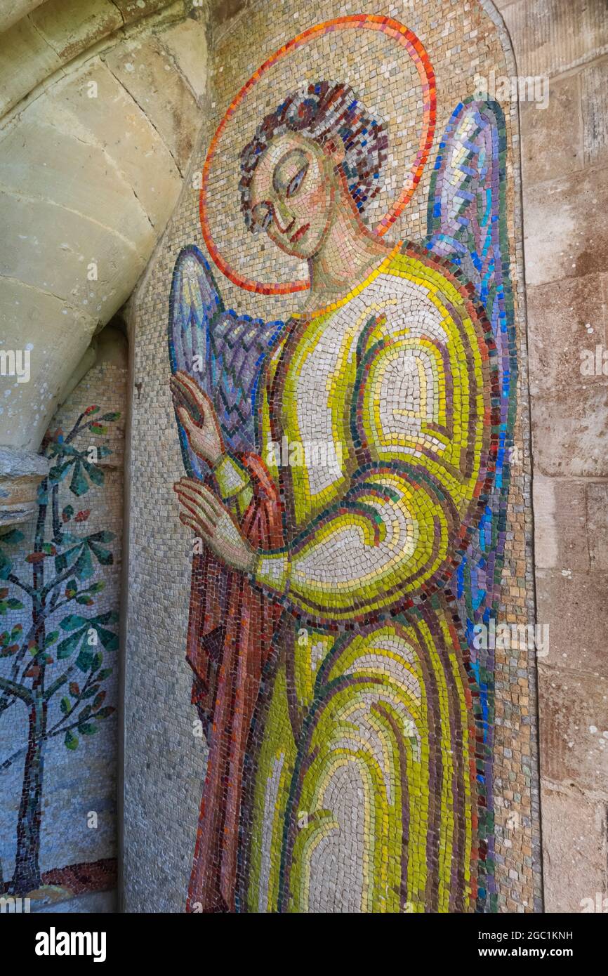 The angel of mottisfont mosaic by russian mosaicist boris anrep hi-res ...