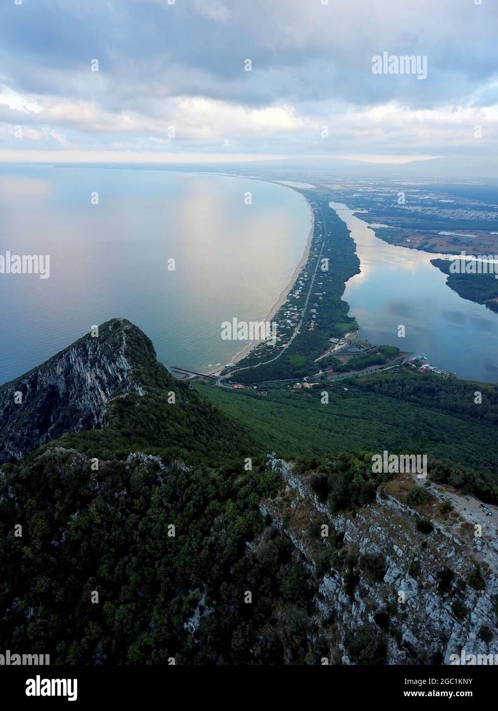 Italy, Lazio region, Circeo National Park, panoramic view on Sabaudia ...