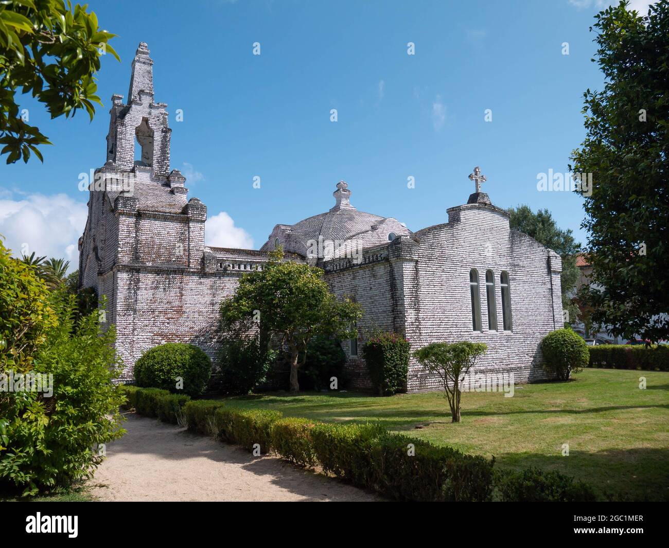 LA TOJA, SPAIN - JULY 24, 2021: Ermida de San Campio e San Sebastian ...