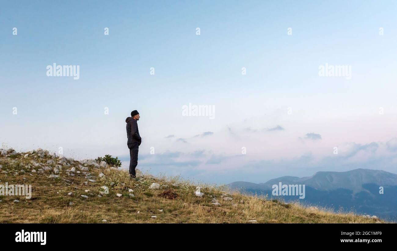 Man trekking abruzzo national park hi-res stock photography and images ...