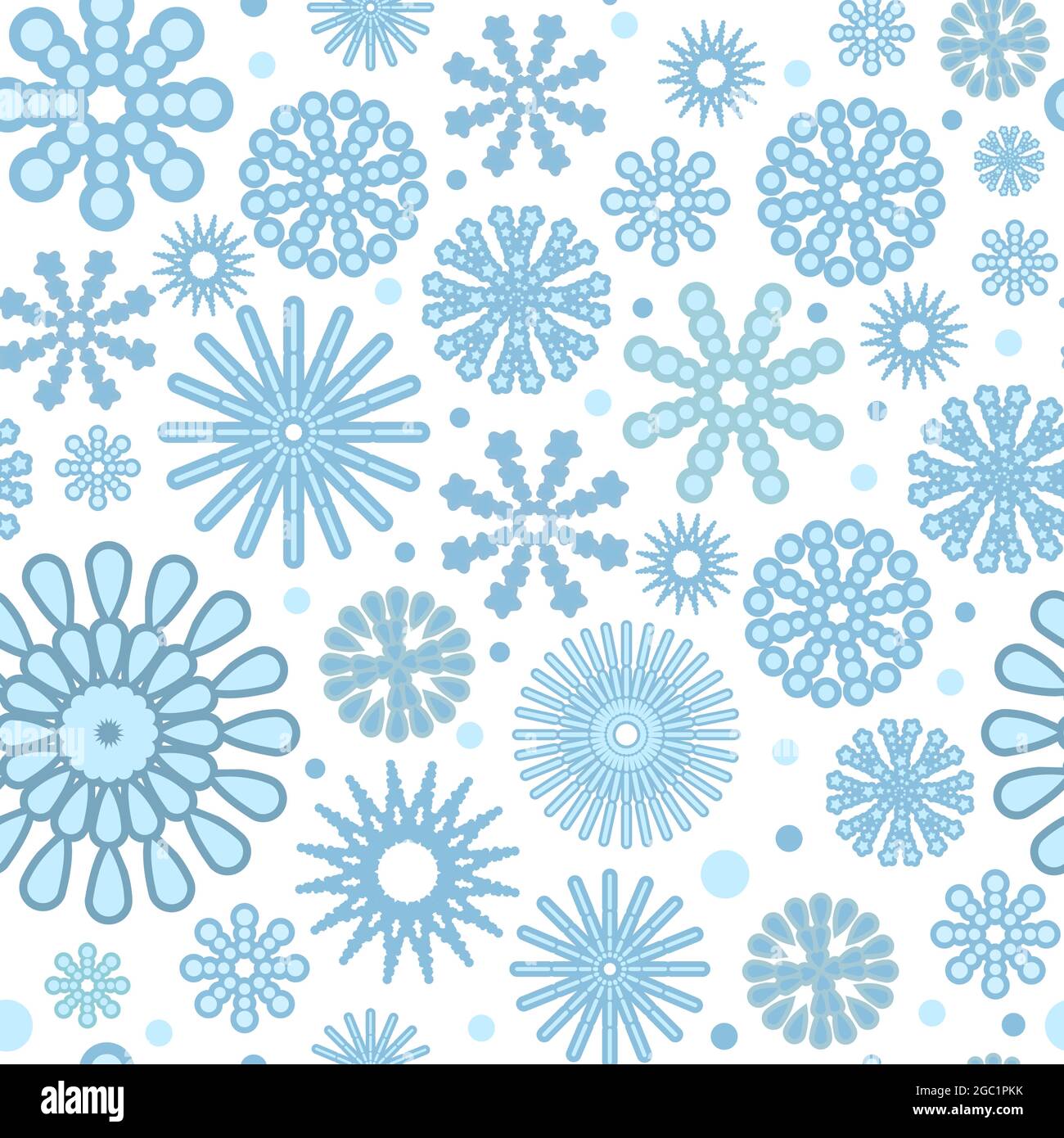 Snowflakes pattern. Background. Seamless picture. Winter Falling ...