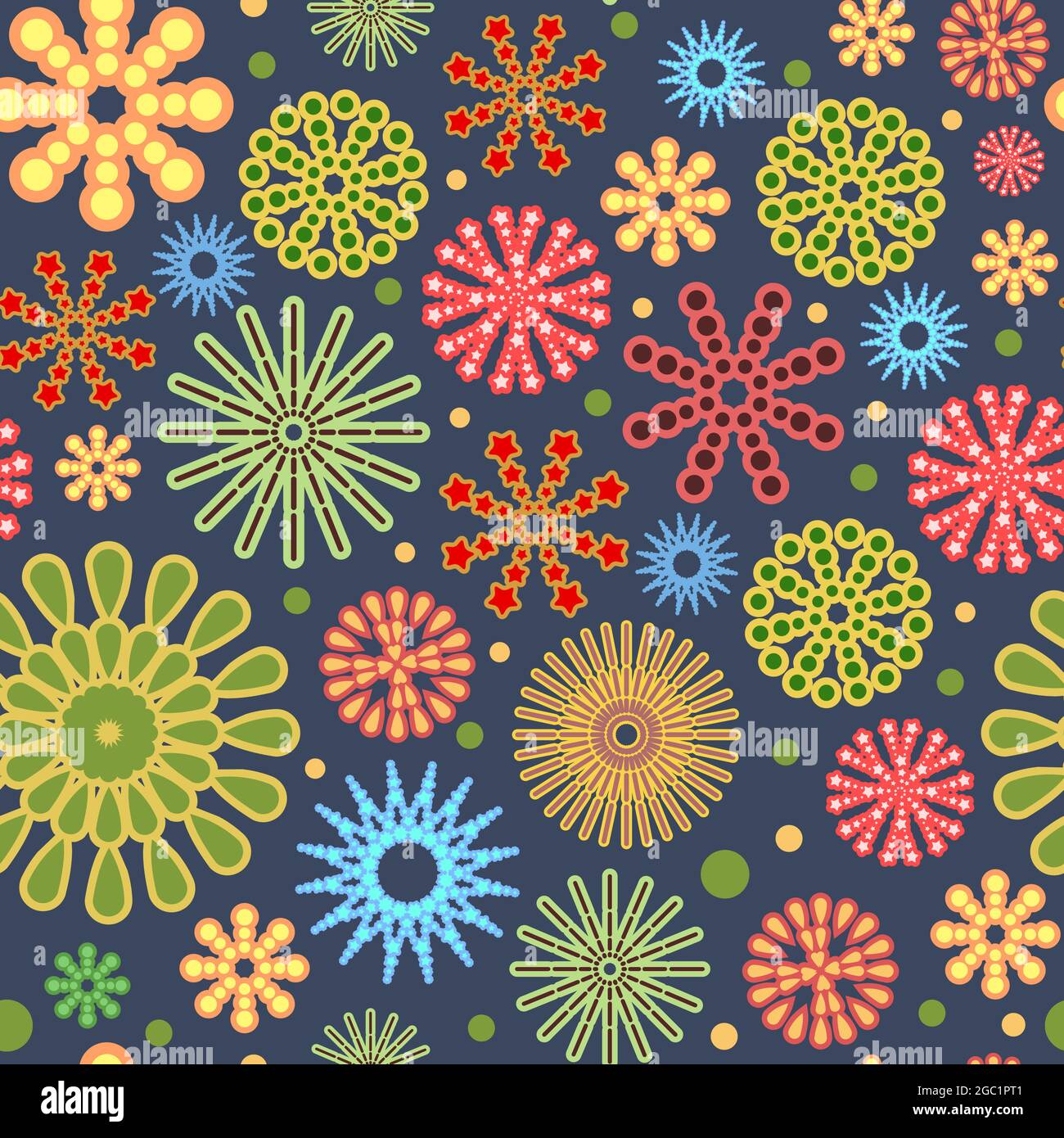 Festive background. Night. Square Seamless pattern. Bright flashes of ...