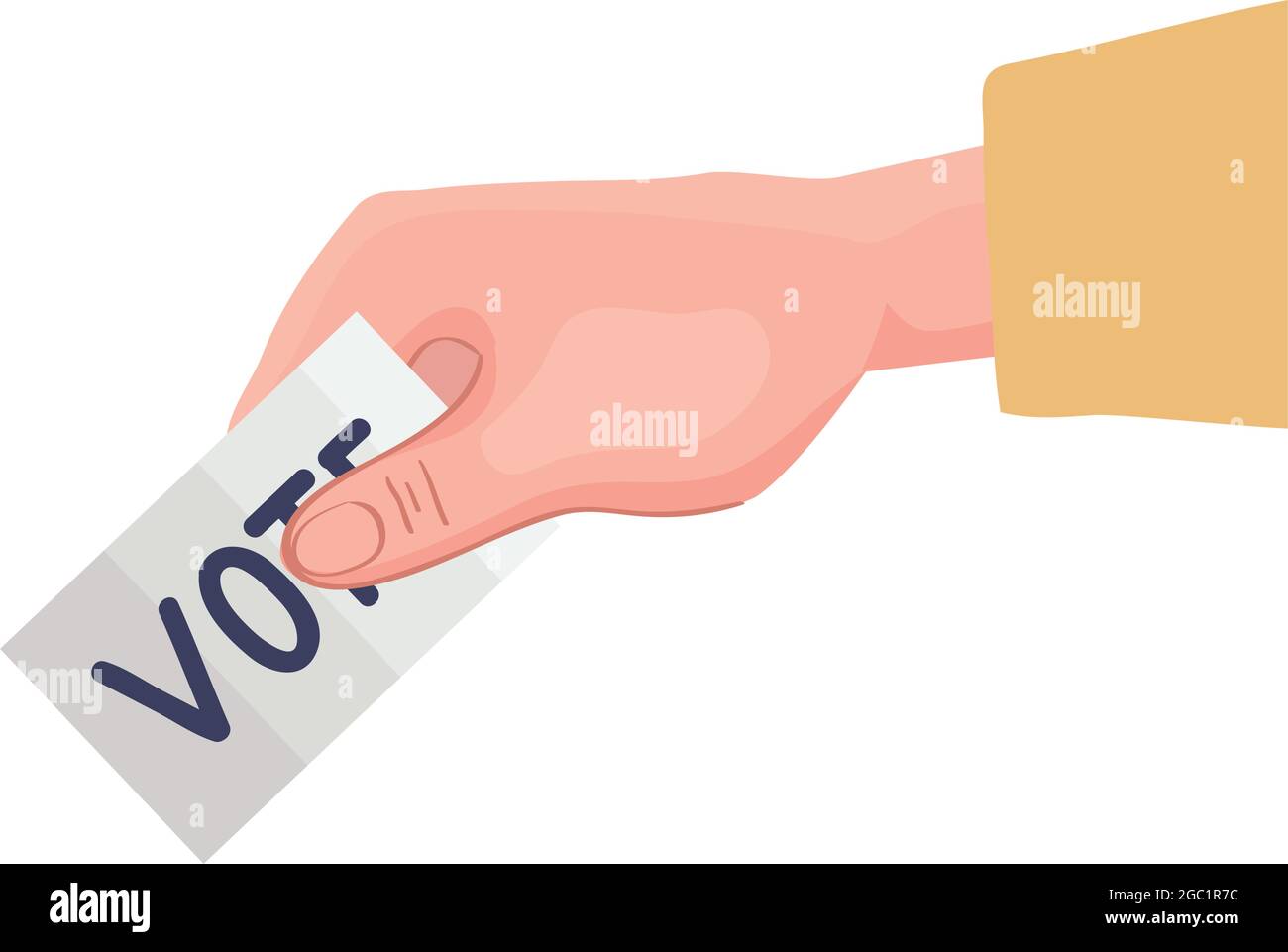 hand with ballot paper Stock Vector Image & Art - Alamy
